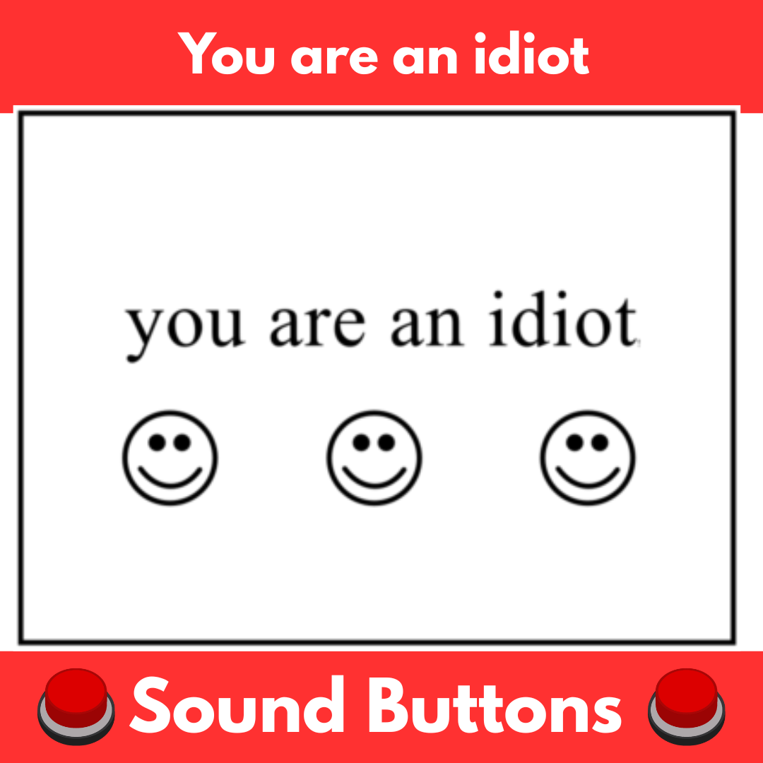 You Are An Idiot Sound Buttons - Instant Play